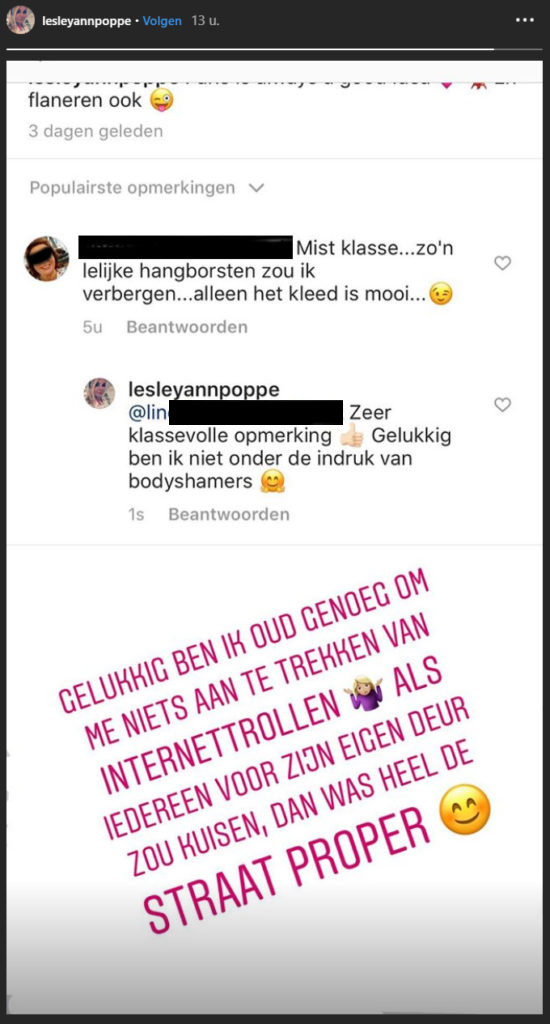 Lesley Ann Poppe Reageert Schitterend Op Grofgebekte Dame Die Zegt Dat Ze Zon Lelijke