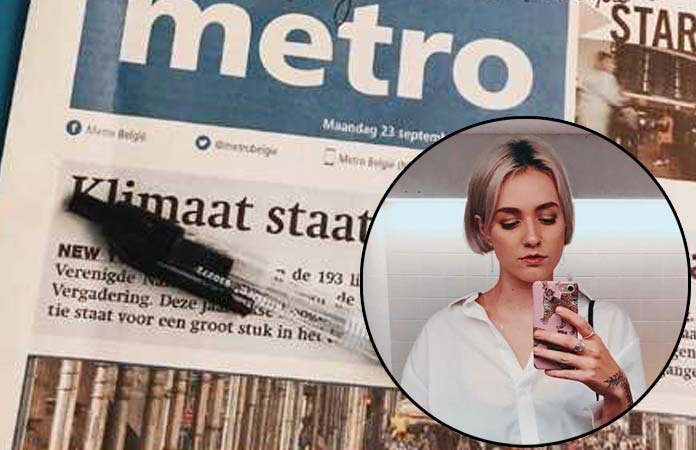 Jitske Van de Veire laat bijzondere boodschap achter op Metro-krant - Zita