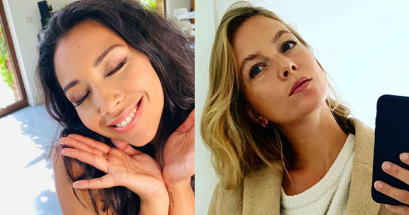 Danira Boukhriss en Hannelore Simoens poseren samen tijdens fotoshoot ...